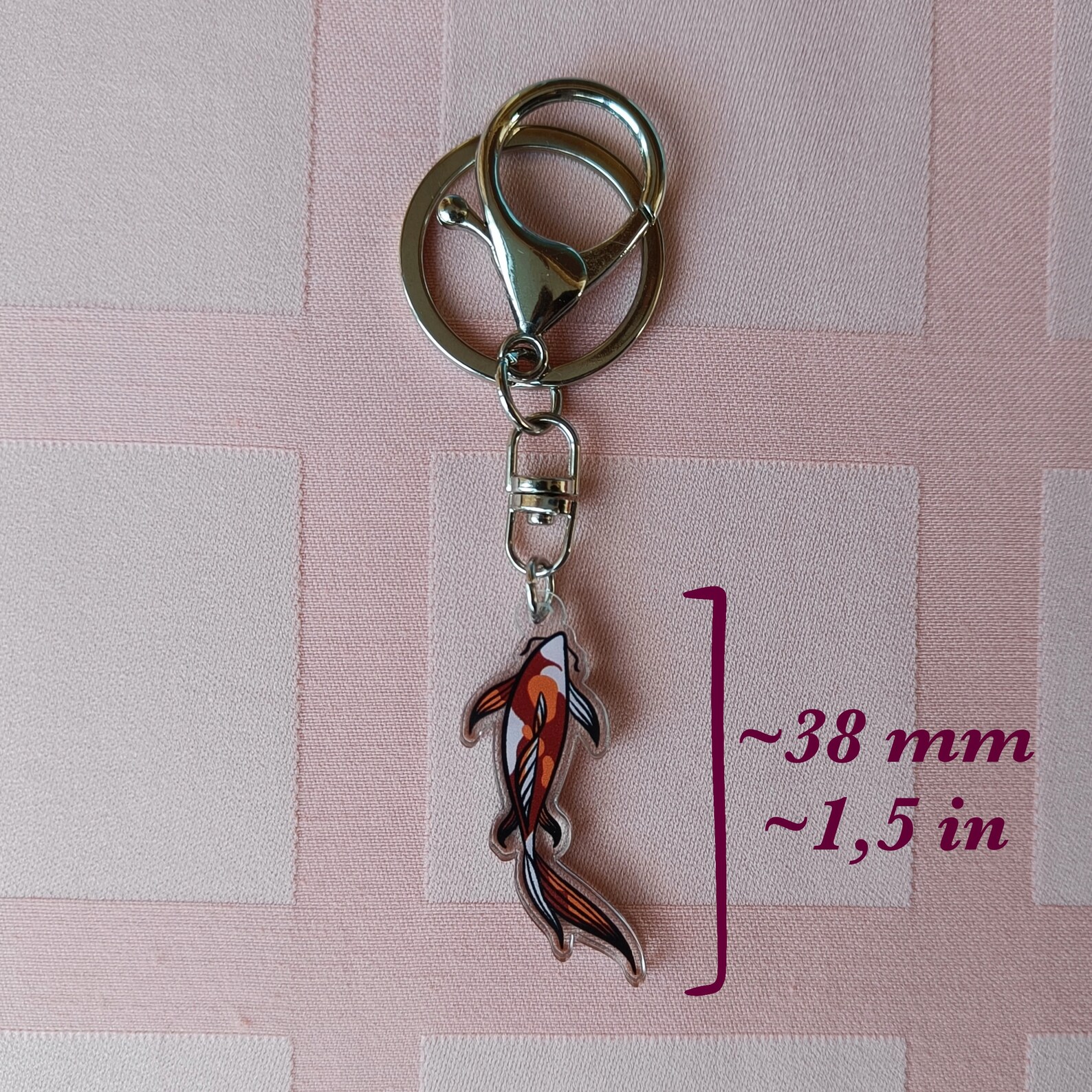 Koi Fish Keychain Sticker Bundle, Acrylic Keychain, Animals, Fish ...