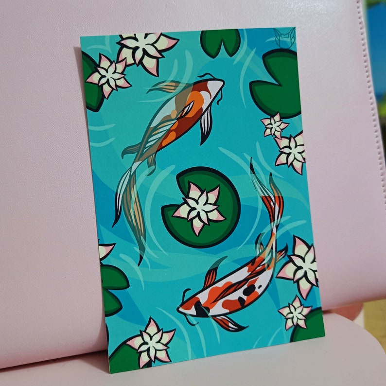 Koi Fish Print, Animals, Fish, A6 Print - Etsy