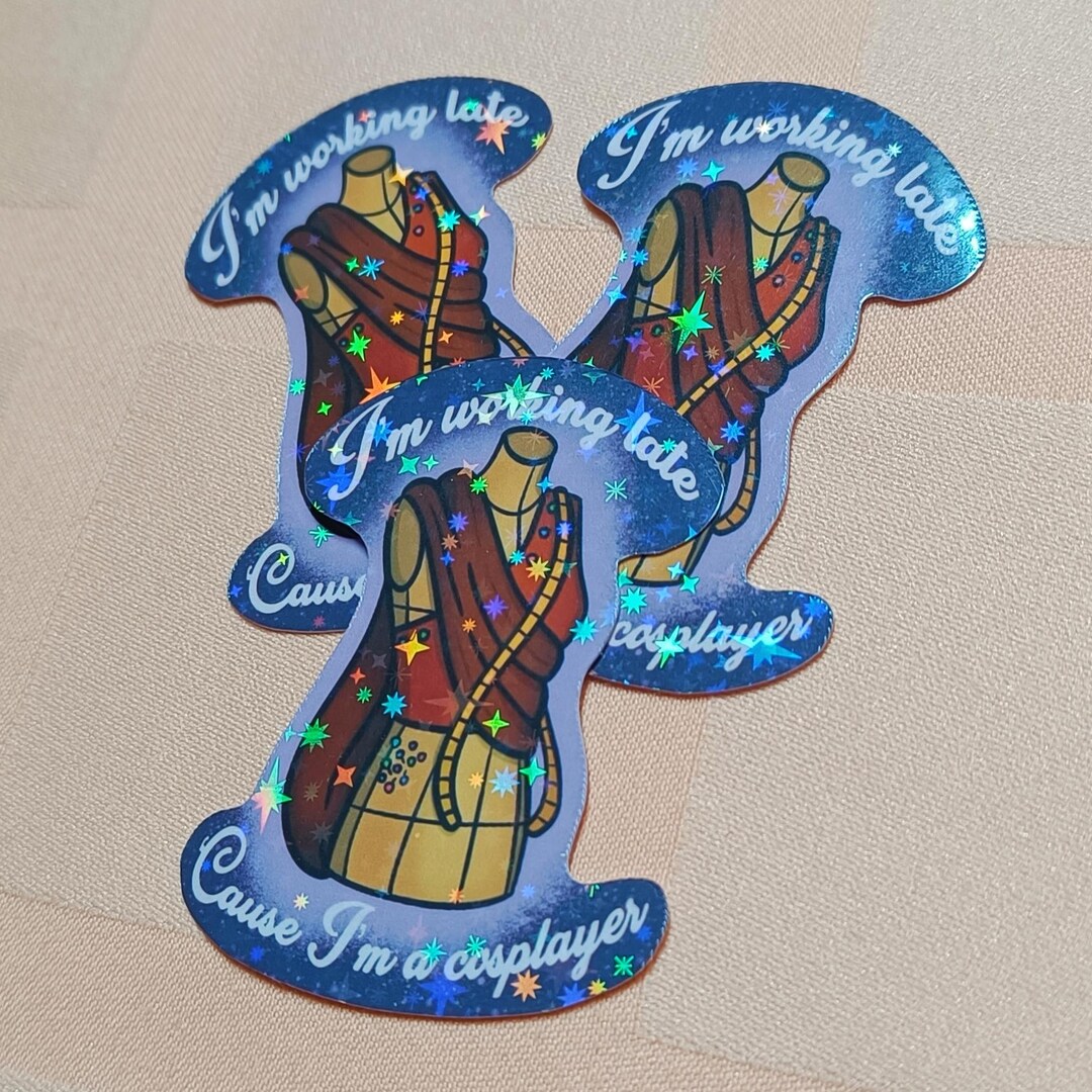 Holographic Cosplay Meme Sticker: Waterproof Vinyl Decal - Etsy