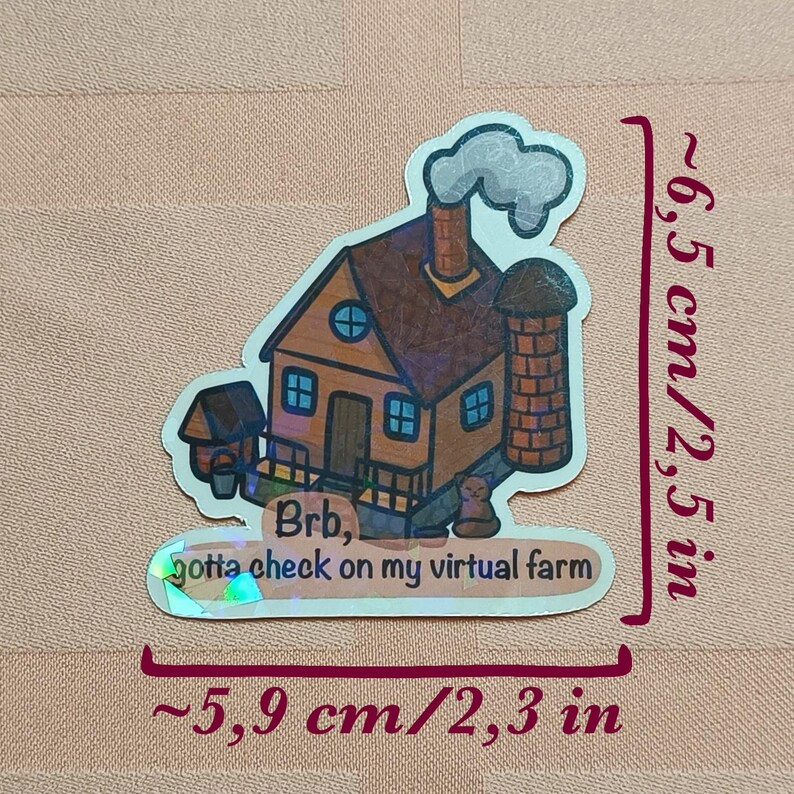 Holographic Farm Sticker: Farming Sim Vinyl Decal - Etsy