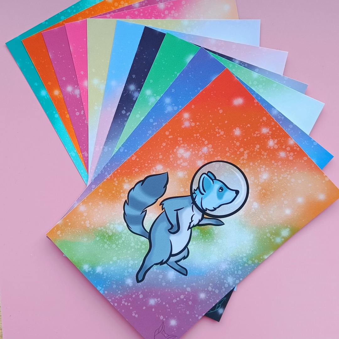Raccoon Pride Print, Animals, Space, Lgbtq, A6 Print - Etsy