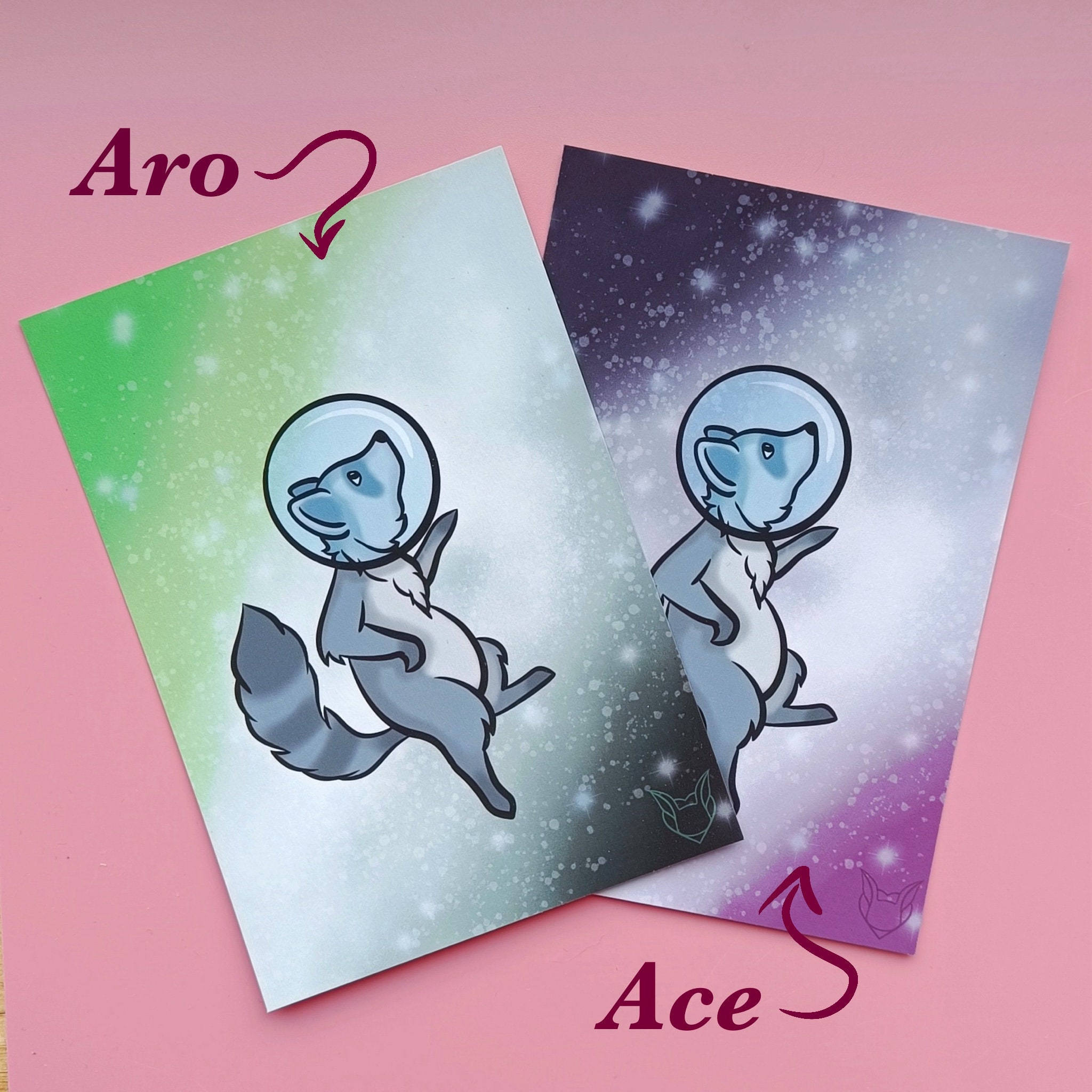 Raccoon Pride Print, Animals, Space, Lgbtq, A6 Print - Etsy