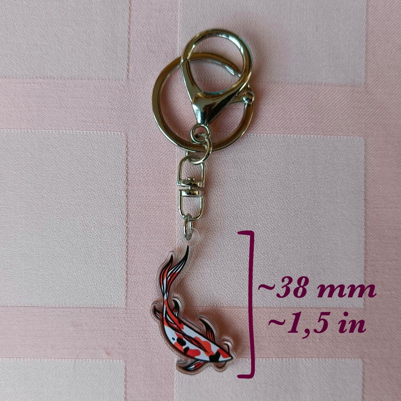Koi Fish Keychain Sticker Bundle, Acrylic Keychain, Animals, Fish ...