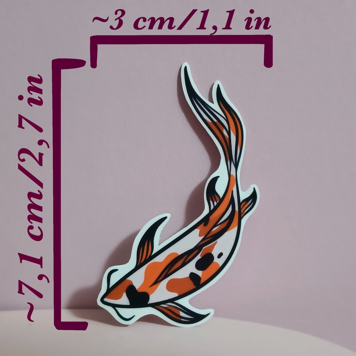 Koi Fish Keychain Sticker Bundle, Acrylic Keychain, Animals, Fish ...