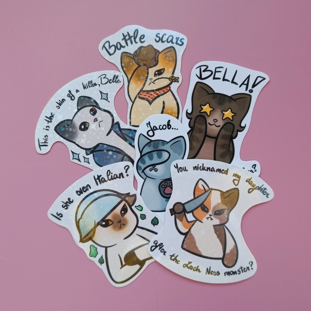 Holographic Vampire Cat Meme Stickers, Waterproof Vinyl, Decal, Sticker ...