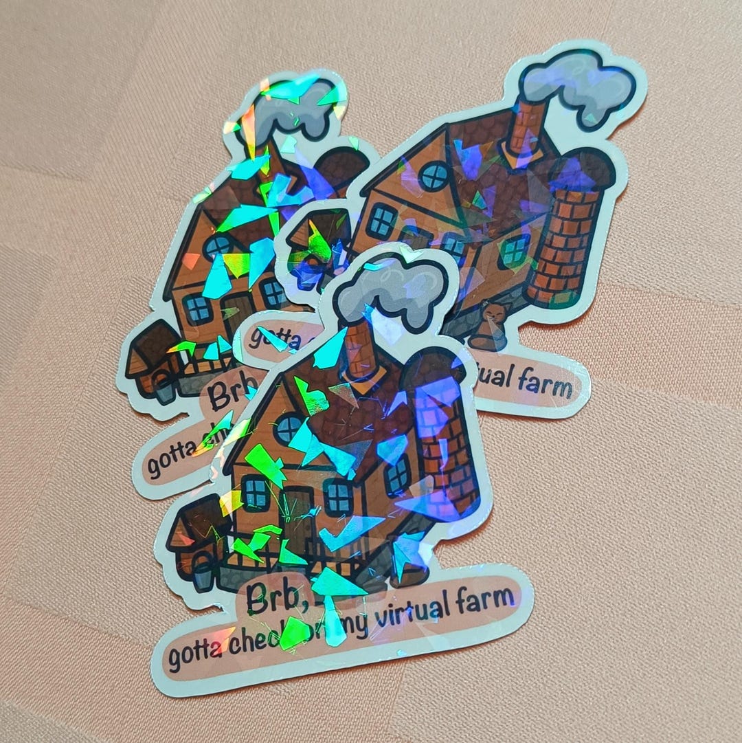 Holographic Farm Sticker: Farming Sim Vinyl Decal - Etsy