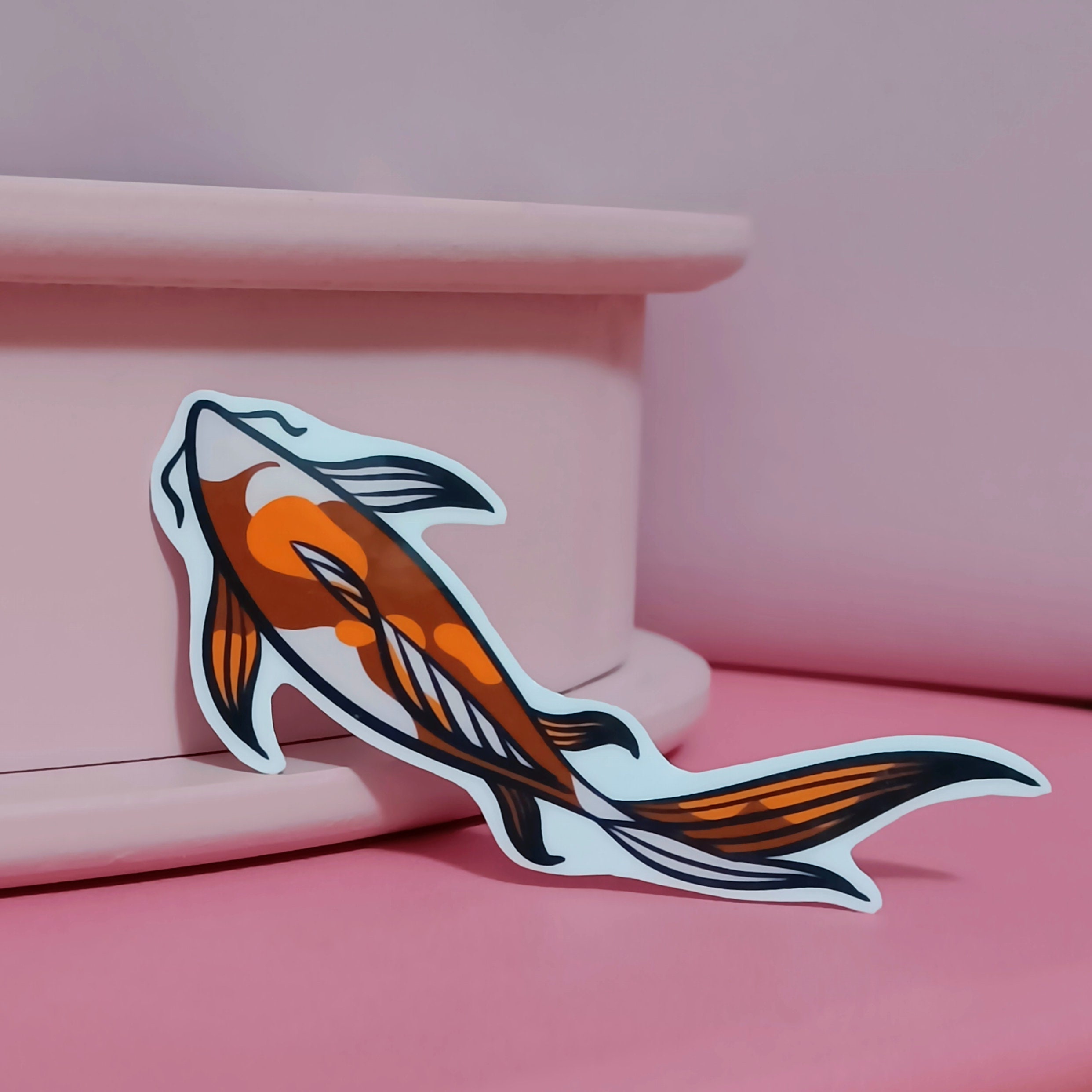 Koi Fish Sticker, Animals, Fish, Waterproof Vinyl, Decal, Sticker for ...