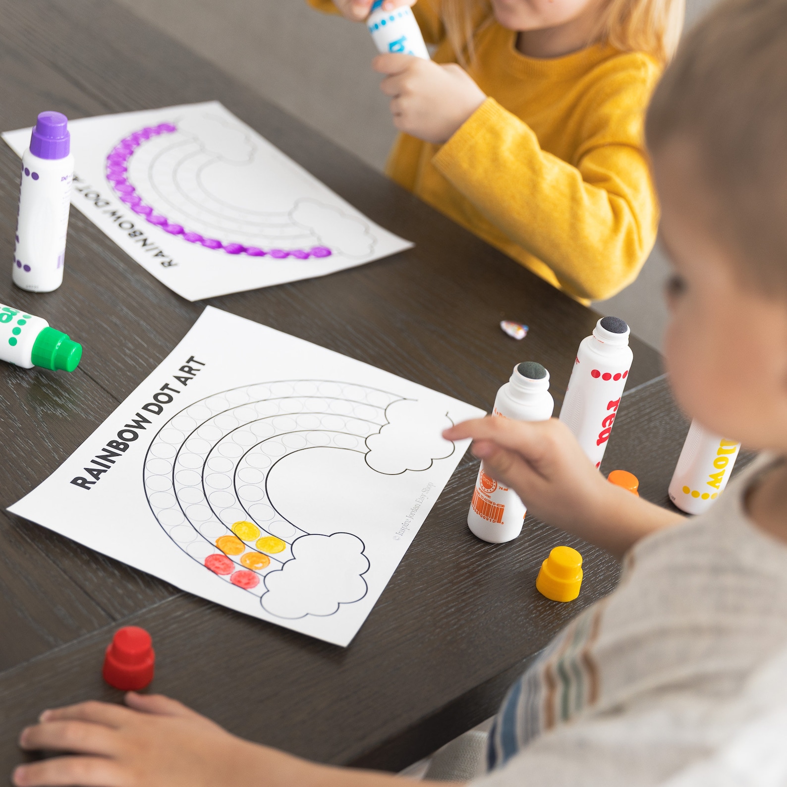 Do a Dot Rainbow Printable. Dot Marker Printable Pom Pom Activity ...