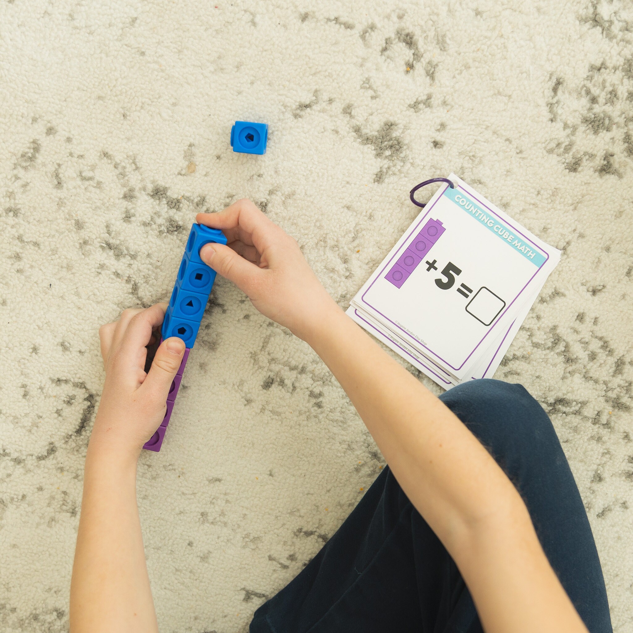 Math Flashcards for Kids: Learn Addition Subtraction Unifix Snap Cubes ...