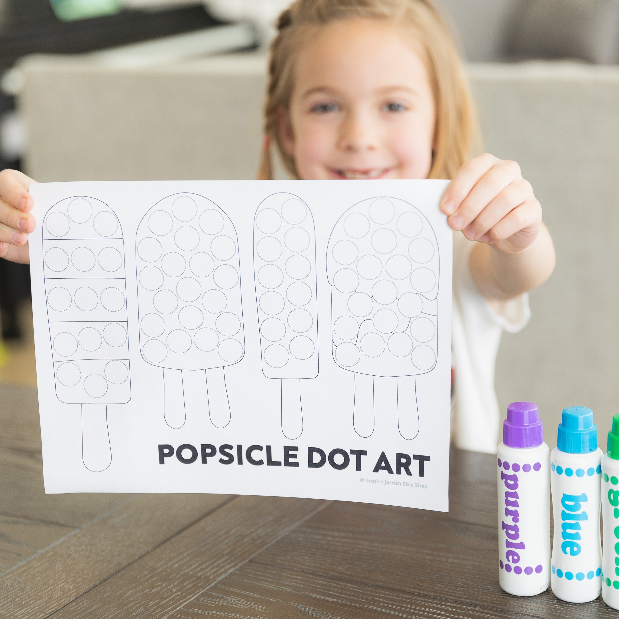 Dot Marker Popsicle Printable. Do a Dot Pom Pom Activity. Dot Marker ...