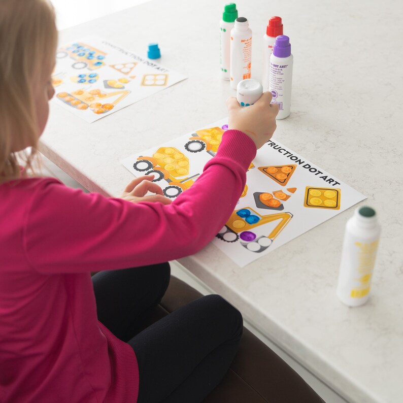Do a Dot Construction Printable. Dot Marker Printable Pom Pom Activity ...