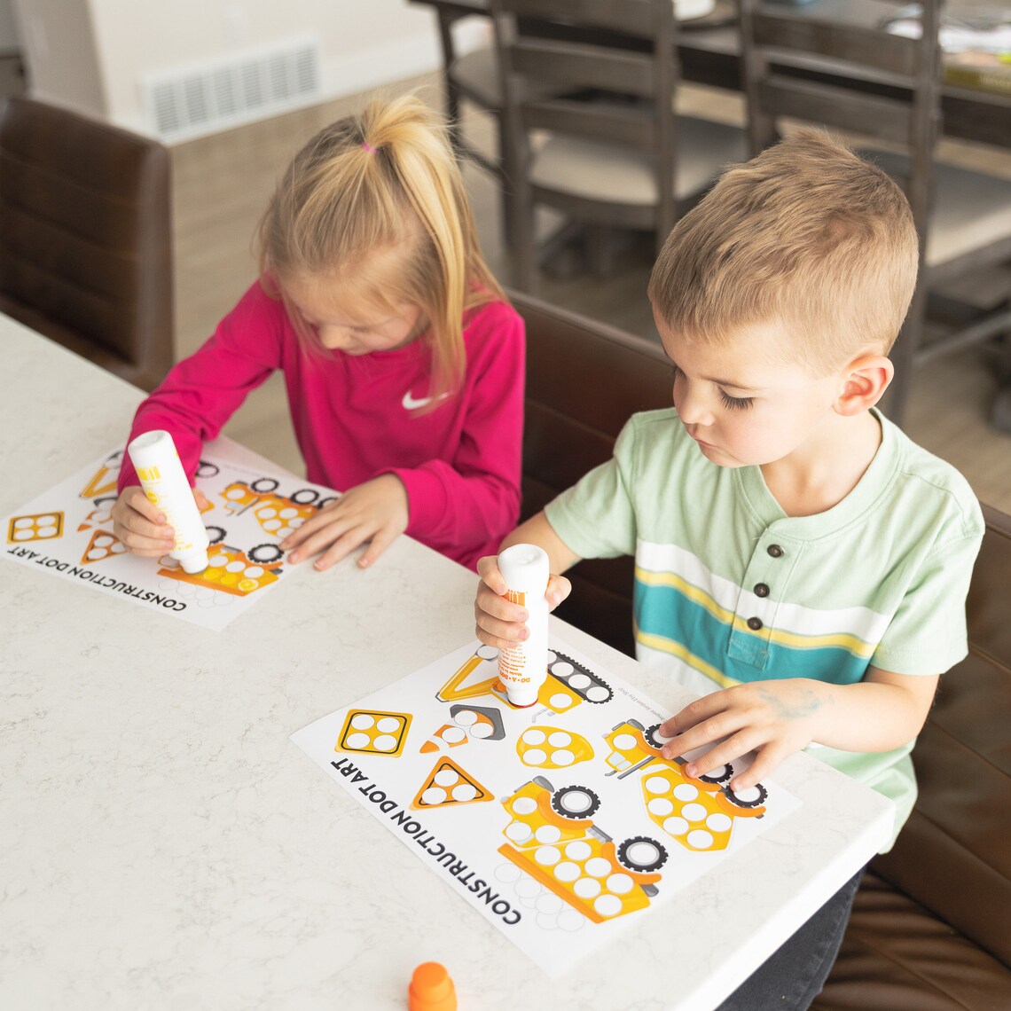 Do a Dot Construction Printable. Dot Marker Printable Pom Pom Activity ...