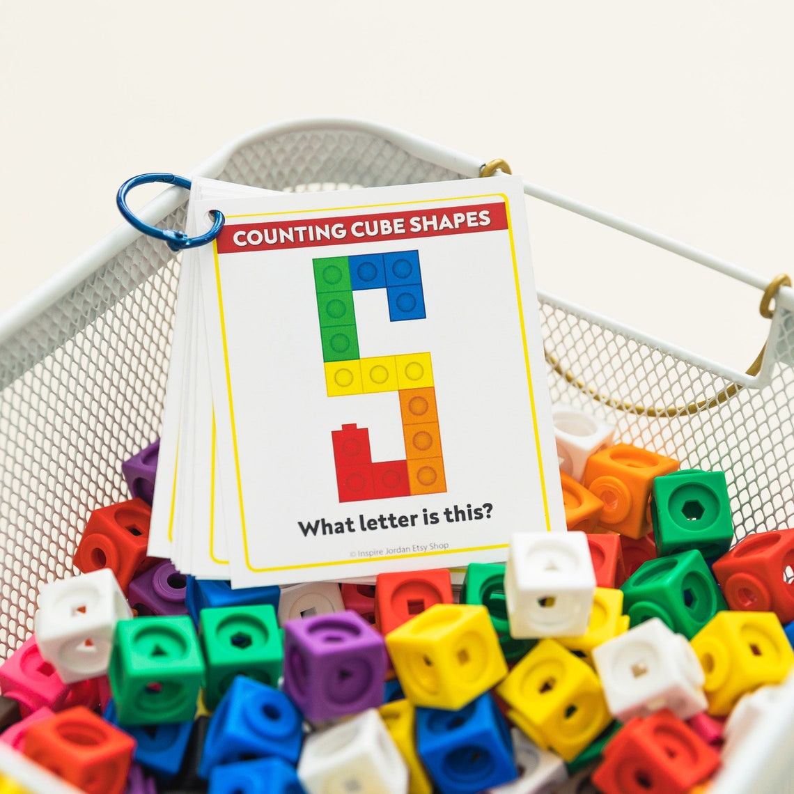 Math Flashcards for Kids: Learn Shape Building With Unifix Snap Cubes ...