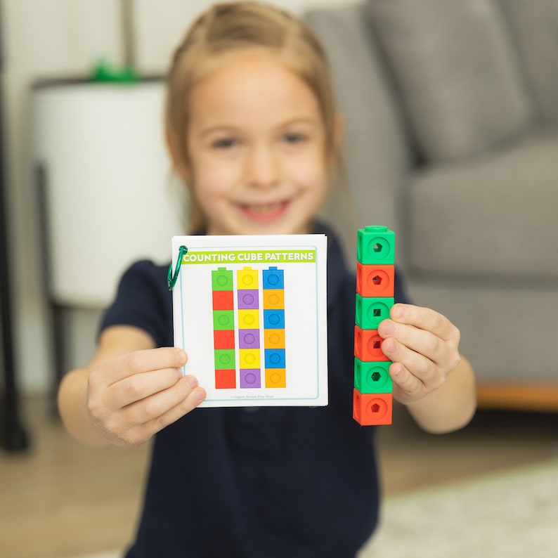 Math Flashcards for Kids: Learn Patterns With Unifix Snap Cubes ...