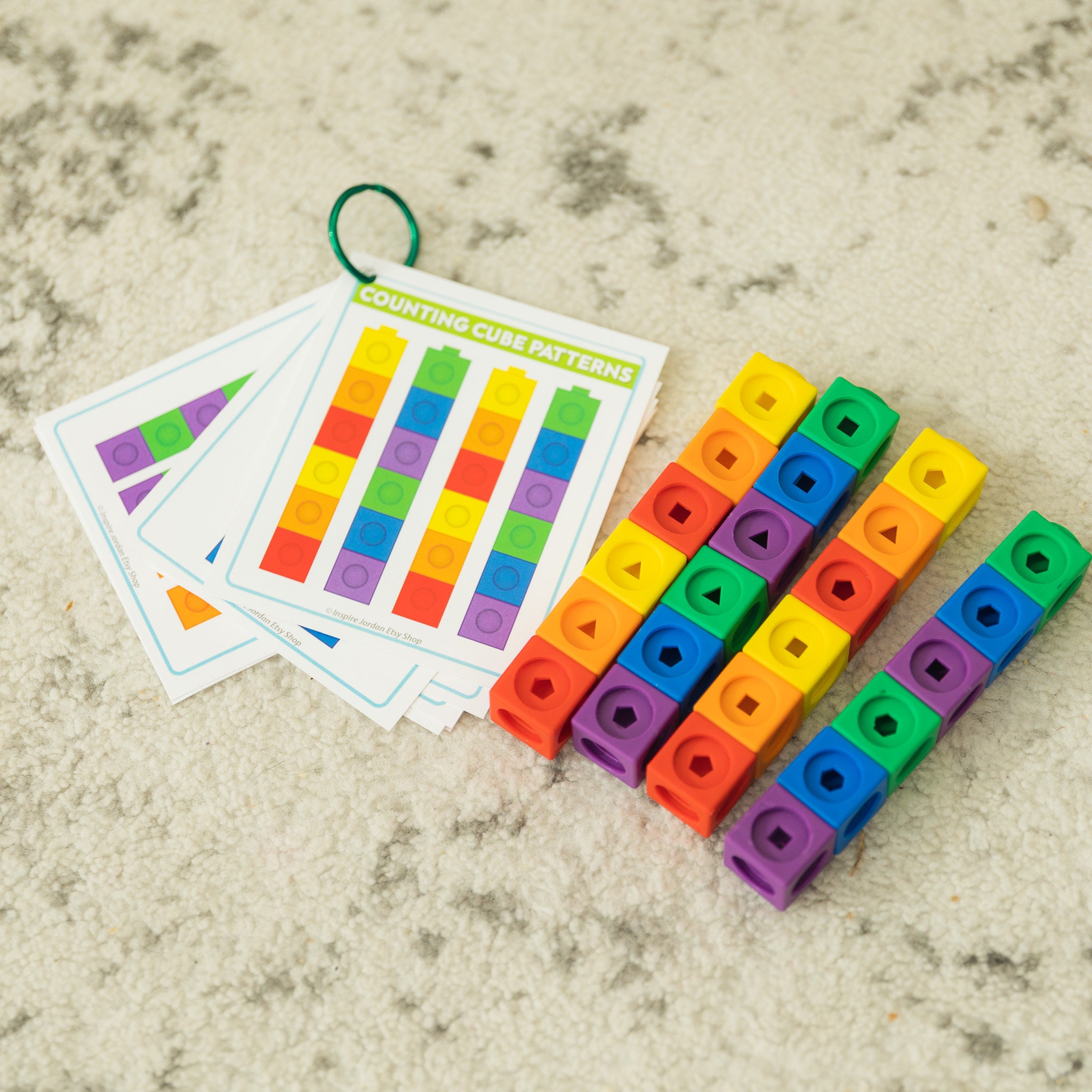 Math Flashcards for Kids: Learn Patterns With Unifix Snap Cubes ...