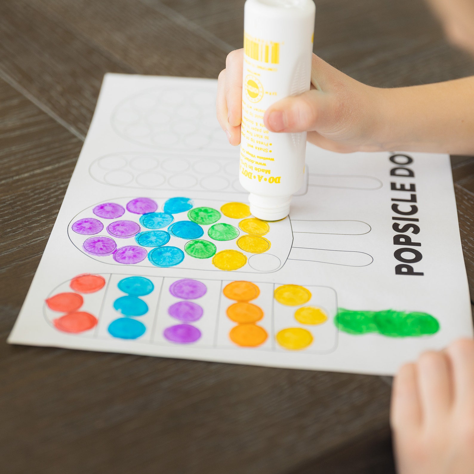 Dot Marker Popsicle Printable. Do a Dot Pom Pom Activity. Dot Marker ...