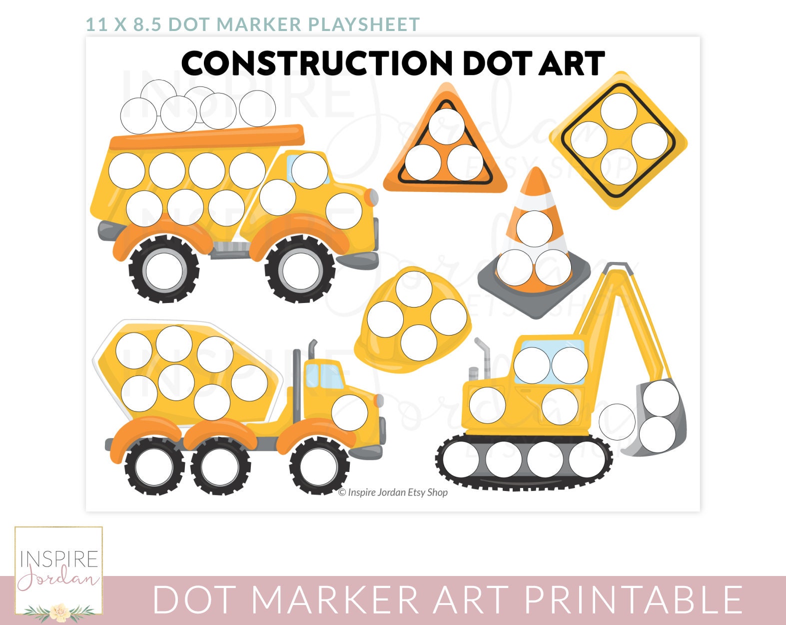 Do a Dot Construction Printable. Dot Marker Printable Pom Pom | Etsy ...