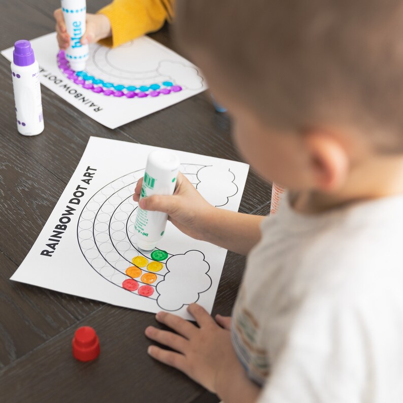 Do a Dot Rainbow Printable. Dot Marker Printable Pom Pom Activity ...