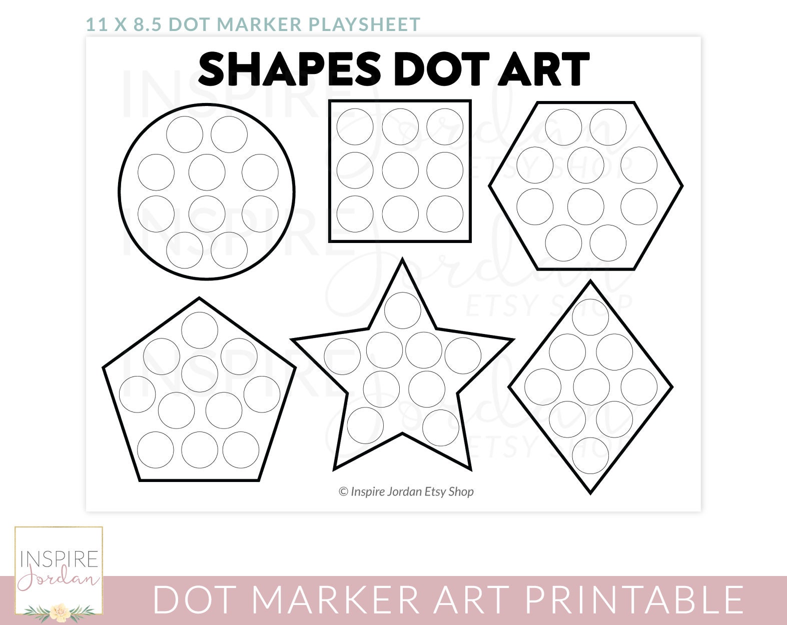 Do a Dot Shapes Printable. Dot Marker Shape Printable Pom Pom - Etsy Sweden