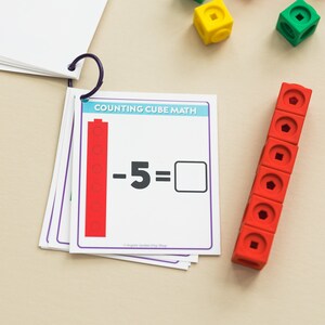 Math Flashcards for Kids: Learn Addition Subtraction Unifix Snap Cubes ...