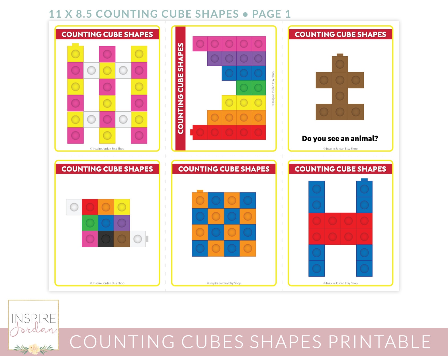 Counting Cubes Worksheet