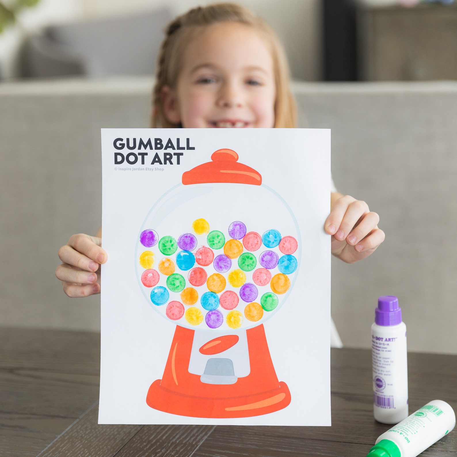 Dot Marker Gumball Machine Printable. Do a Dot Pom Pom Activity. Candy ...