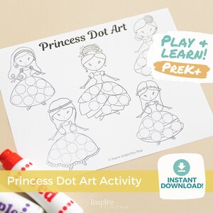 Princess Dot Marker Printable Worksheet for Kids | Fun Fine Motor ...