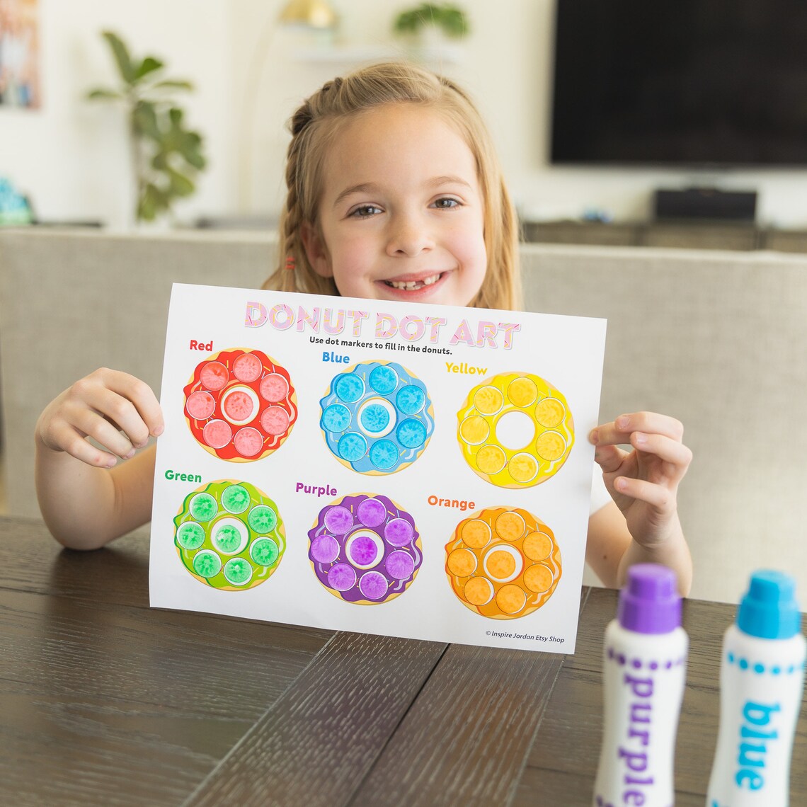 Do a Dot Donut Color Printable. Dot Marker Printable. Pom Pom Activity ...
