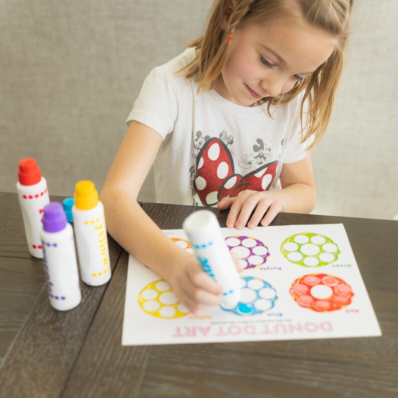 Do a Dot Donut Color Printable. Dot Marker Printable. Pom Pom Activity ...