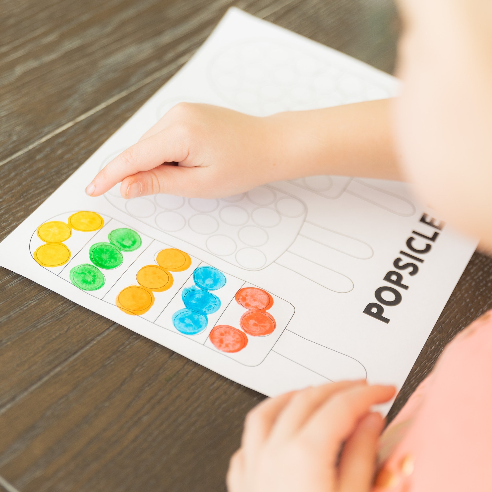 Dot Marker Popsicle Printable. Do a Dot Pom Pom Activity. Dot Marker ...
