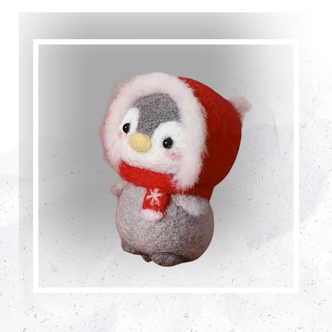 Holiday Penguin needle Felt Kit or Finished Sculpture/animal - Etsy