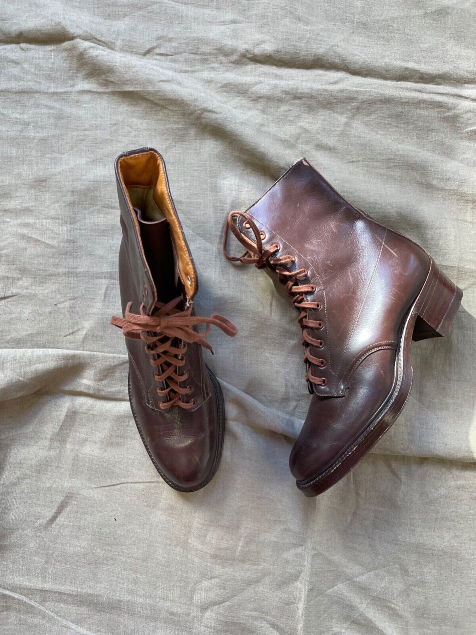 Perth Shoe Co. Ltd Ontario 20s 30s True Vintage Leather Brown Boots ...