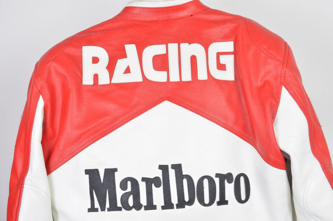 Men's Marlboro Racing Leather Jacket Size L XL XXL | Etsy