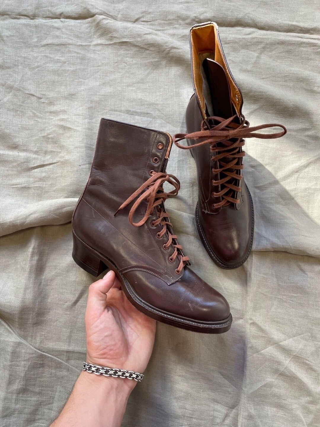 Perth Shoe Co. Ltd Ontario 20s 30s True Vintage Leather Brown Boots ...