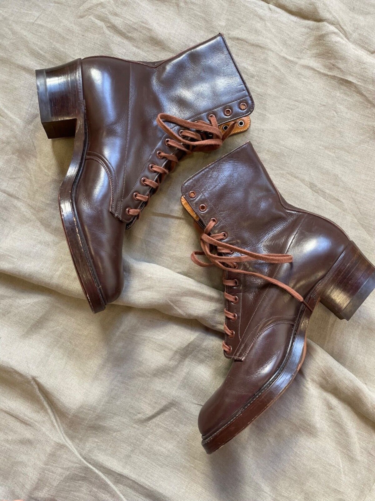 Perth Shoe Co. Ltd Ontario 20s 30s True Vintage Leather Brown Boots ...