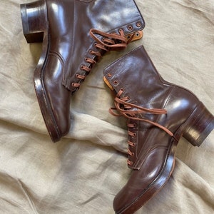 Perth Shoe Co. Ltd Ontario 20s 30s True Vintage Leather Brown Boots ...