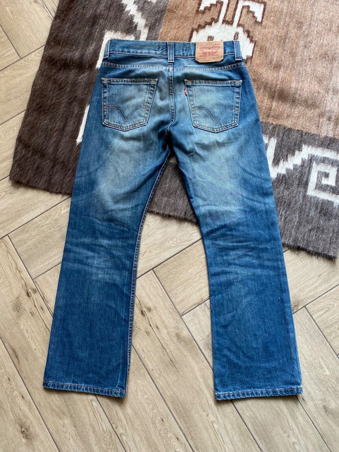 Levis 512 Bootcut Men's Faded Blue Denim Jeans Size W 30 L 30 - Etsy