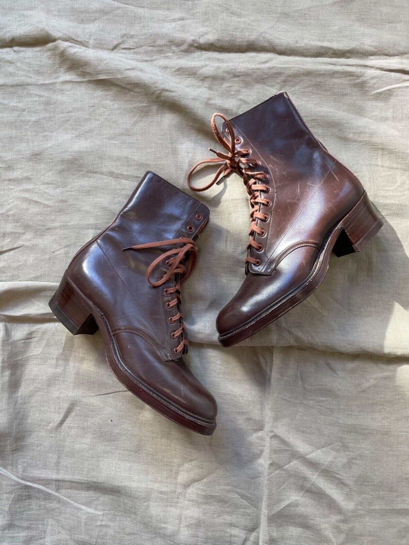 Perth Shoe Co. Ltd Ontario 20s 30s True Vintage Leather Brown Boots ...