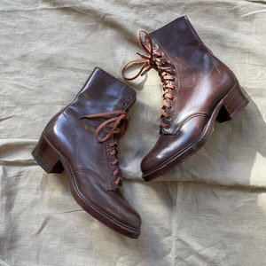 Perth Shoe Co. Ltd Ontario 20s 30s True Vintage Leather Brown Boots ...