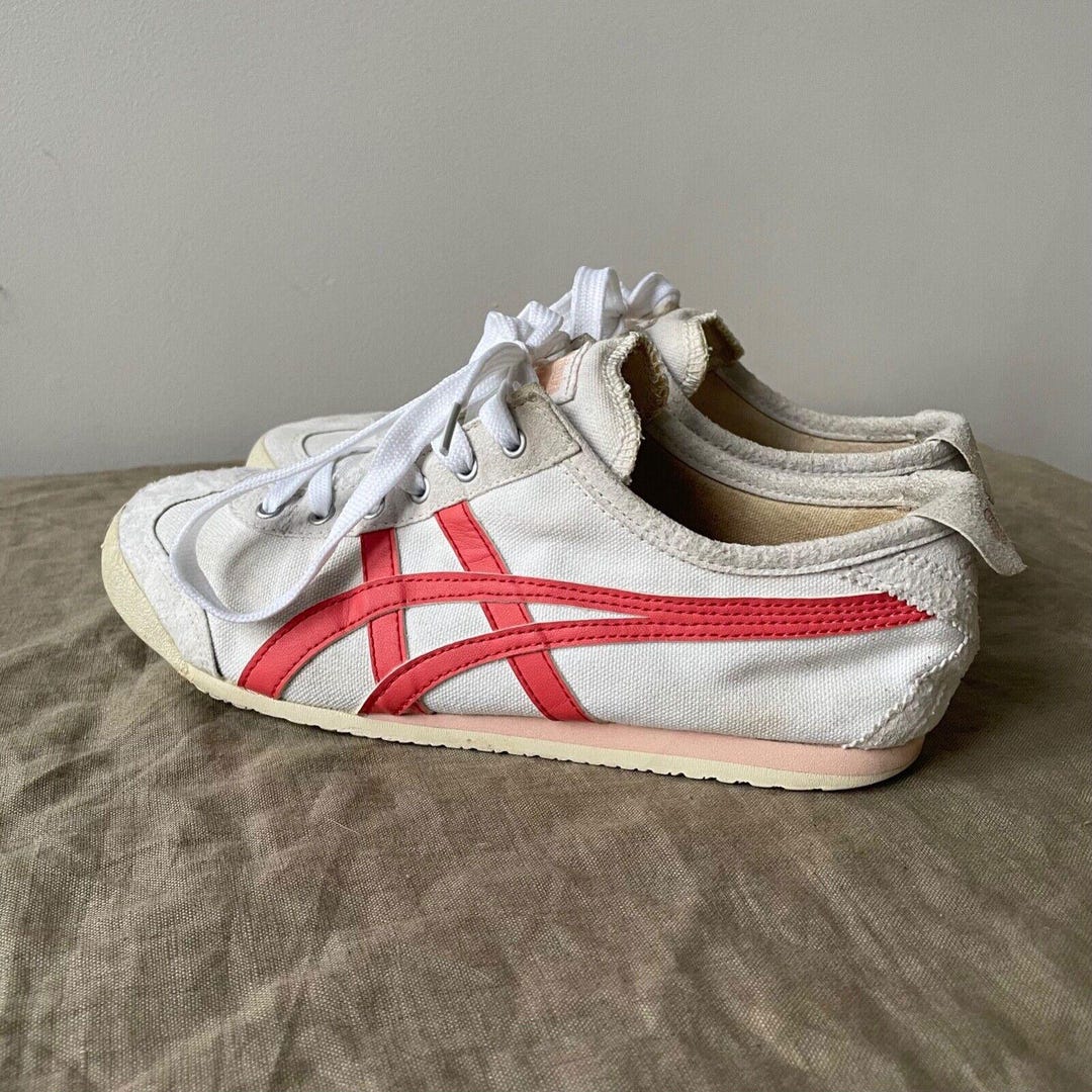 Asics Onitsuka Tiger Women's White Flat Sneakers Size US 8 UK 6 - Etsy