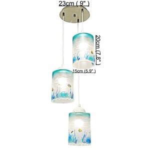 Sea Glass Pendant Lights Kitchen Island Beach Glass Art Pendants Stain ...