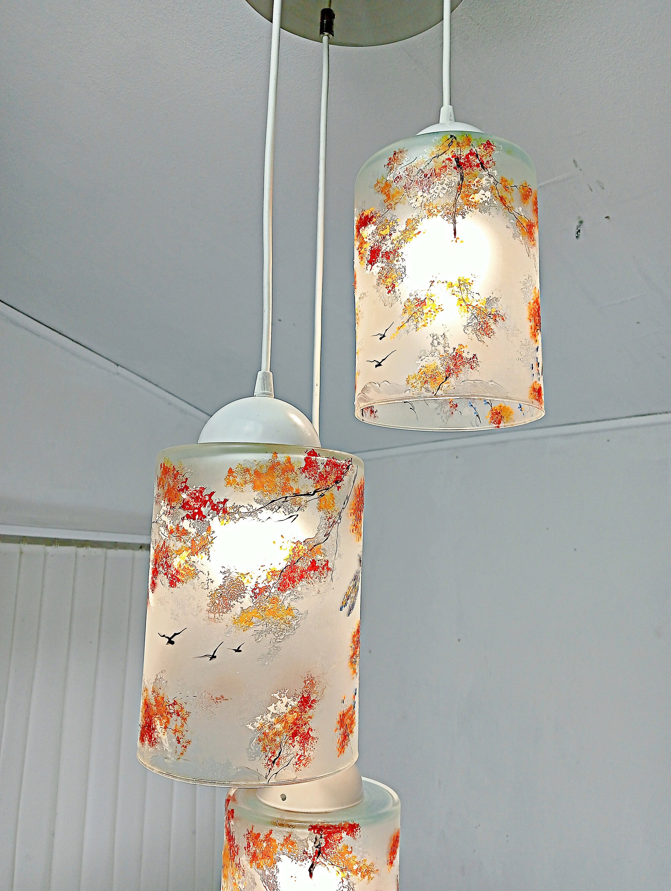 Sea Glass Pendant Lights Kitchen Island Beach Glass Art Pendants Stain ...