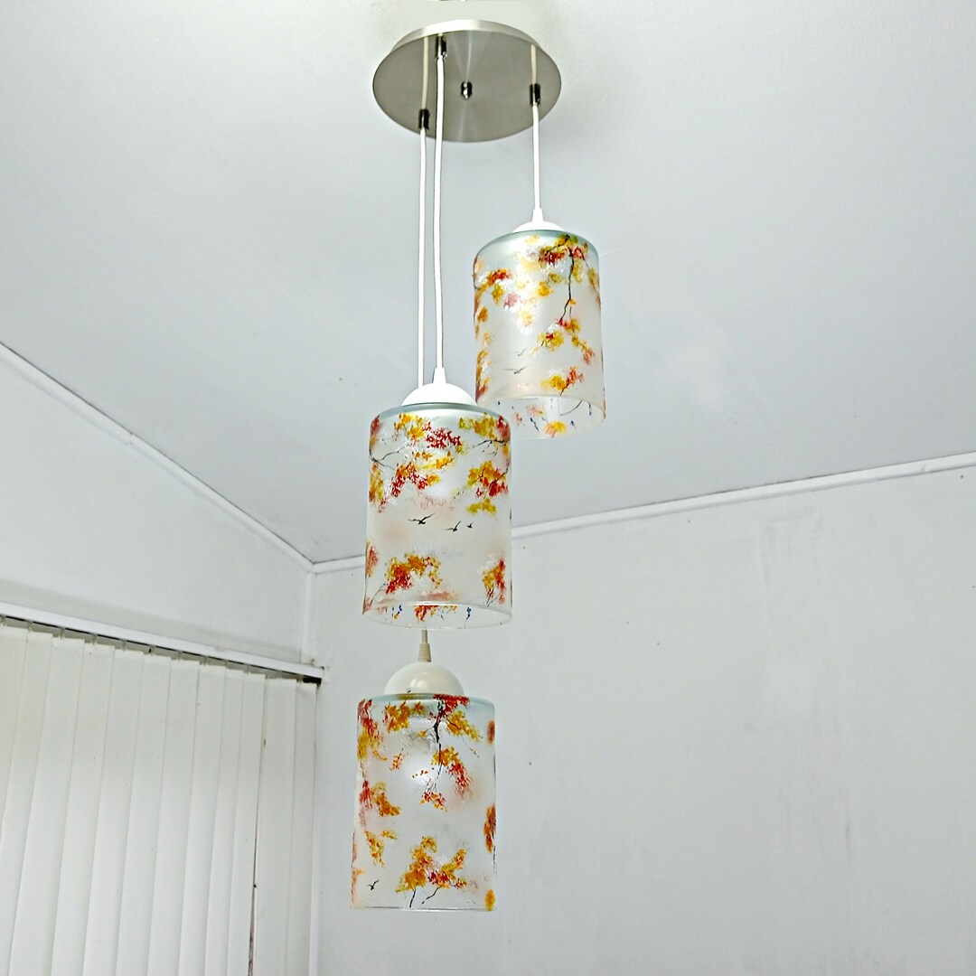 Sea Glass Pendant Lights Kitchen Island Beach Glass Art Pendants Stain ...