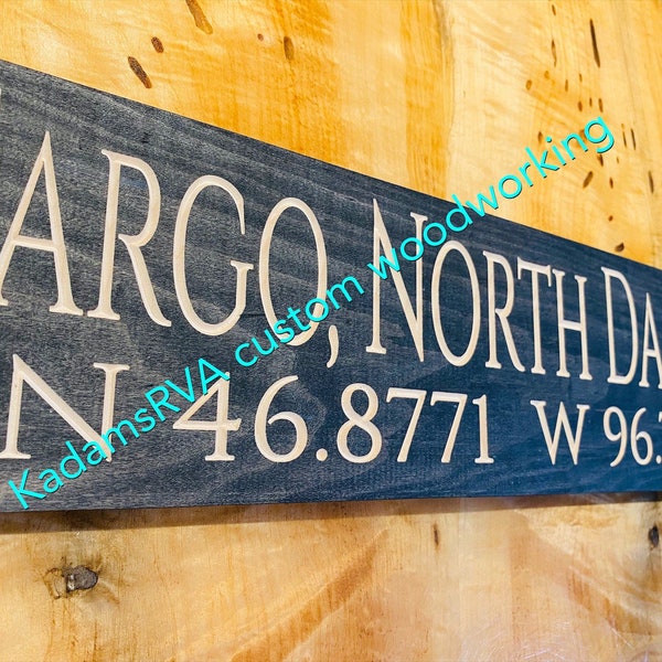 Gps Coordinates Sign - Etsy