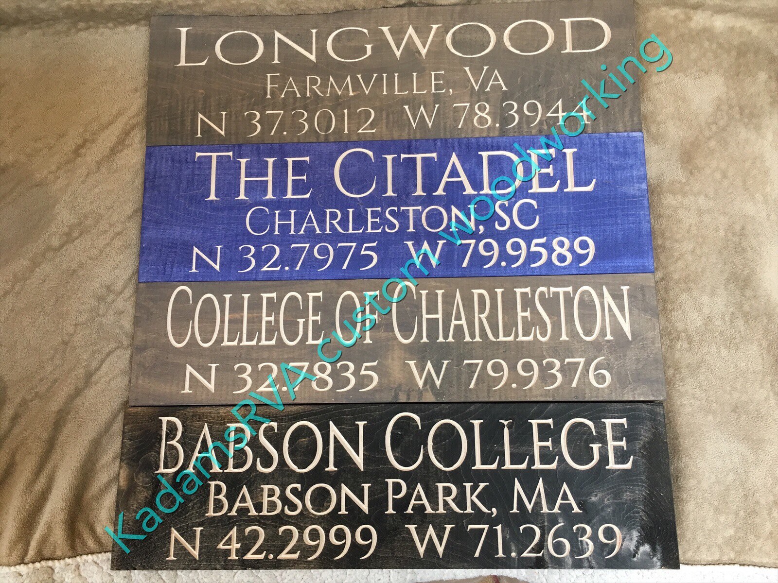 College Coordinates Sign, Latitude Longitude, Custom Coordinate Sign ...