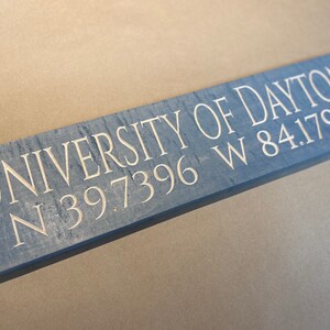 College Coordinates Sign, Latitude Longitude, Custom Coordinate Sign ...