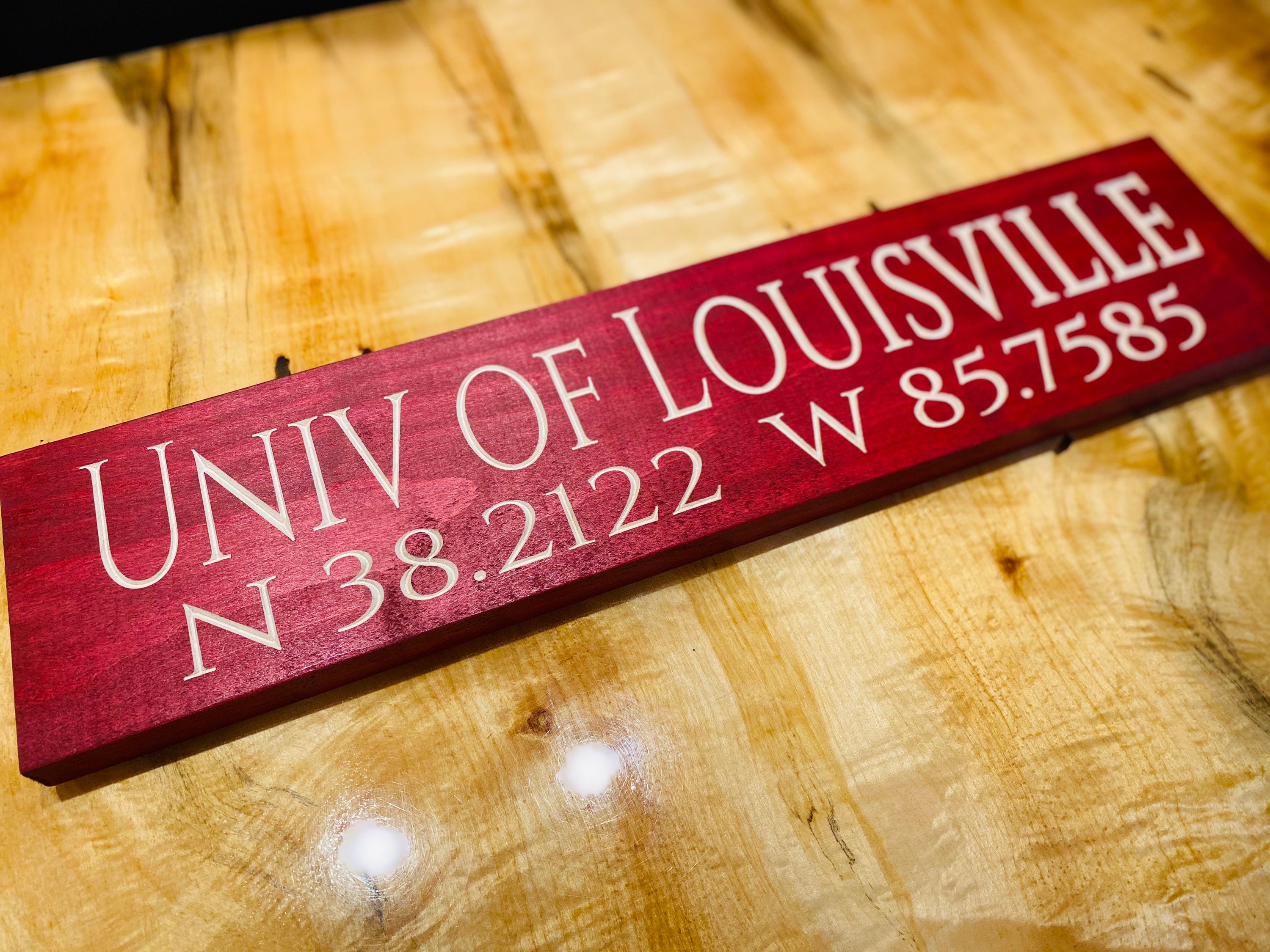 College Coordinates Sign, Latitude Longitude, Custom Coordinate Sign ...