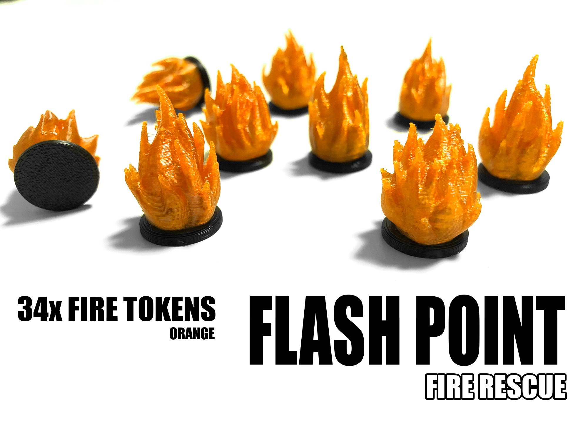 Flash Point: Fire Rescue (boardgame) Realistic 3D Fire Tokens (3dprint ...