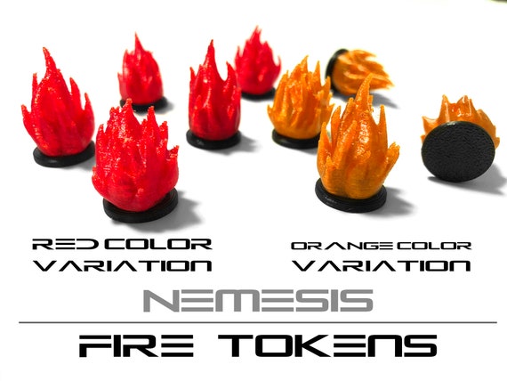 Nemesis board Game Fire Tokens 3D | Etsy UK
