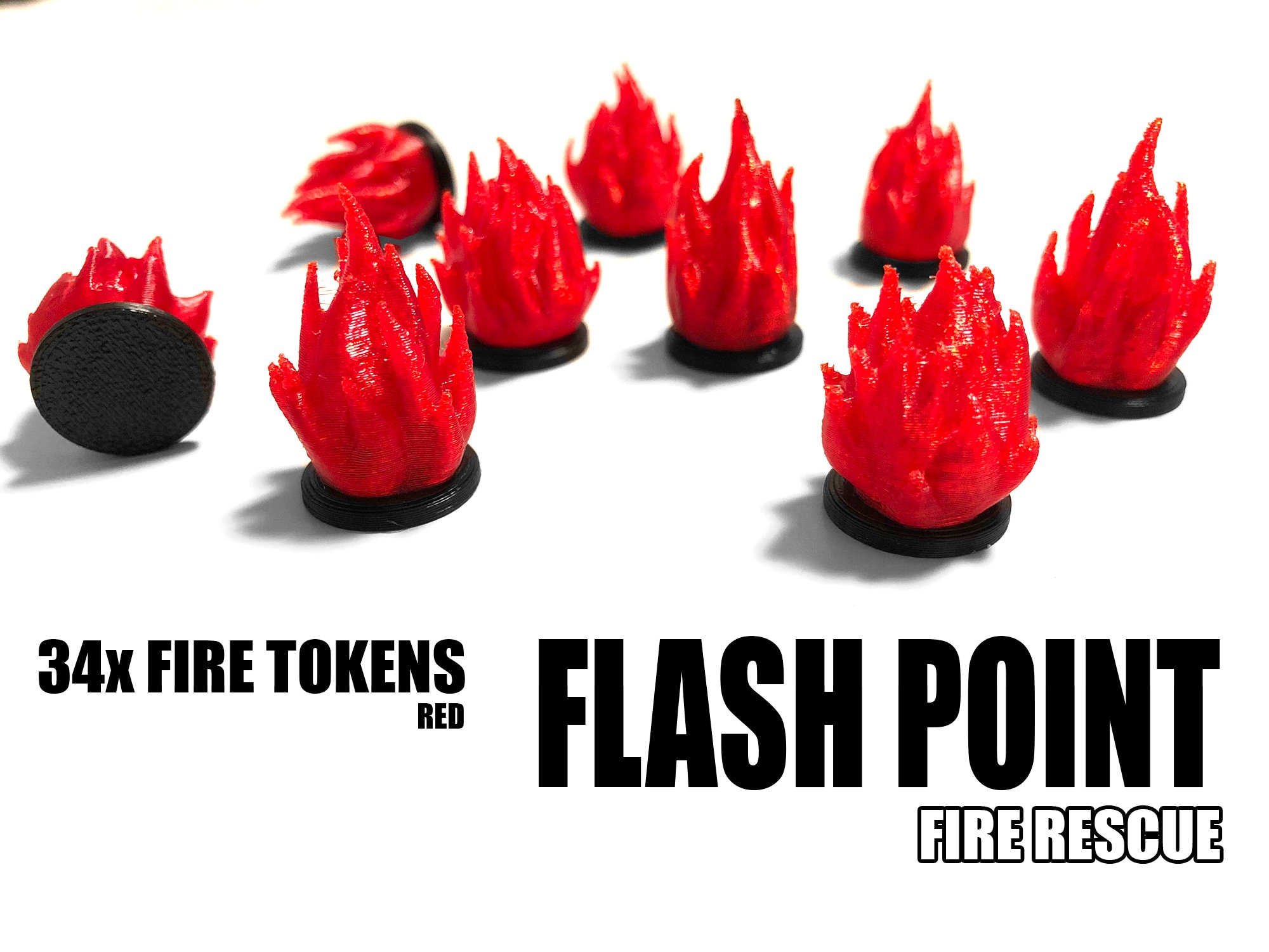 Flash Point: Fire Rescue (boardgame) Realistic 3D Fire Tokens (3dprint ...
